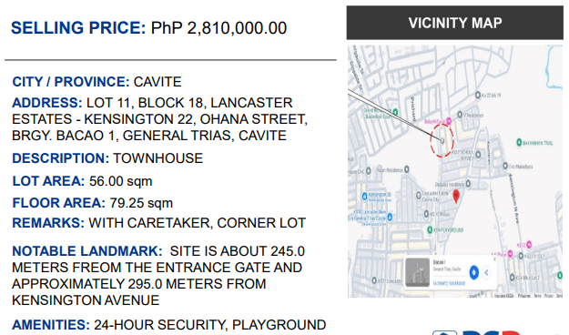 Foreclosed House and Lot For Sale in Barangay Bacao 1, General Trias ...